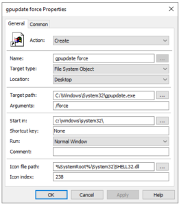 GPO - Shortcuts / Verknüpfungen auf dem Desktop erstellen