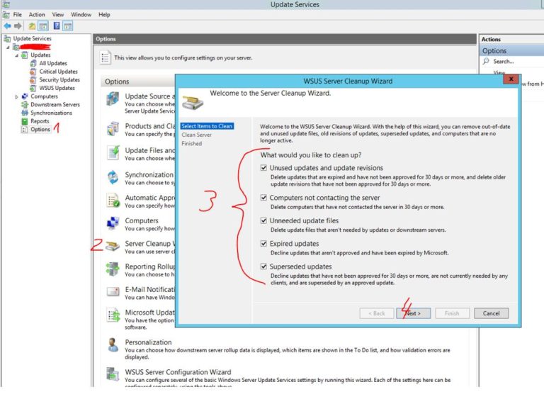 How to cleanup WSUS and resize datapartition
