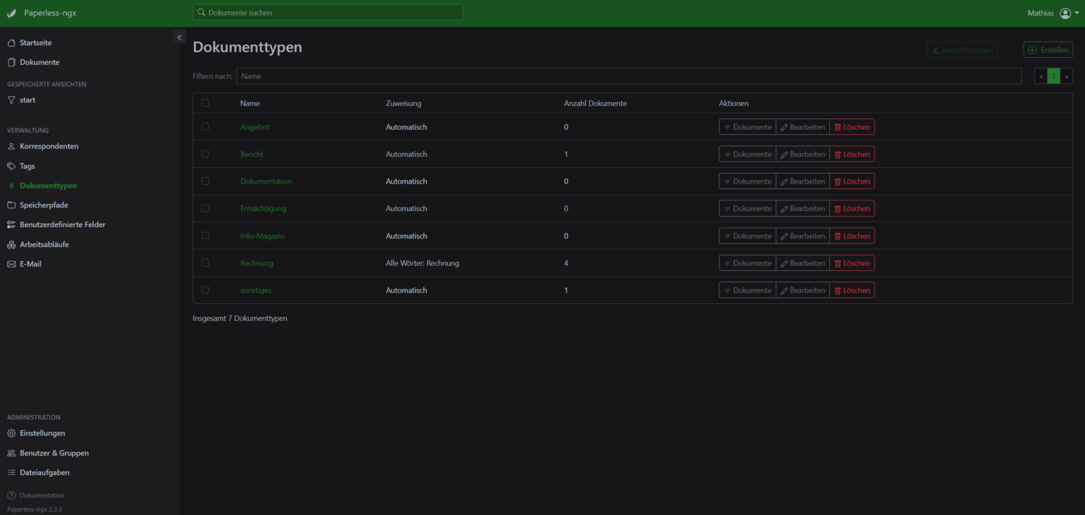 Paperless-NGX konfiguieren