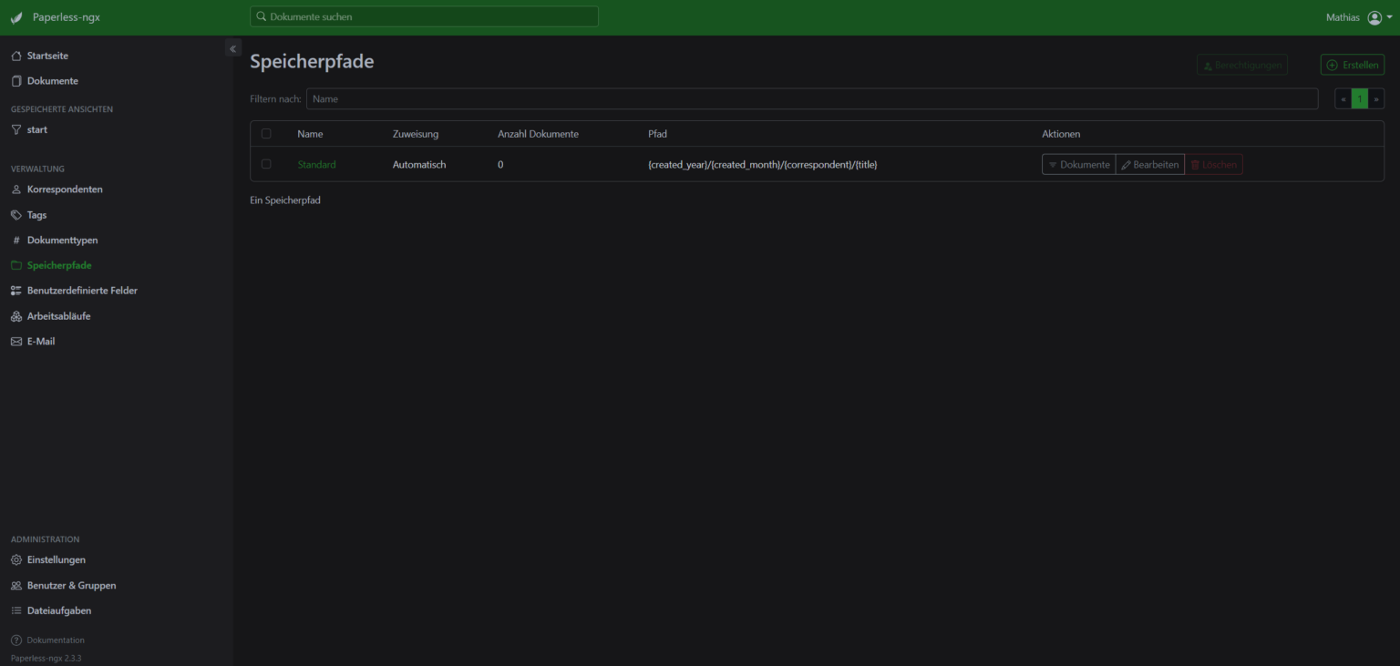 Paperless-NGX konfiguieren